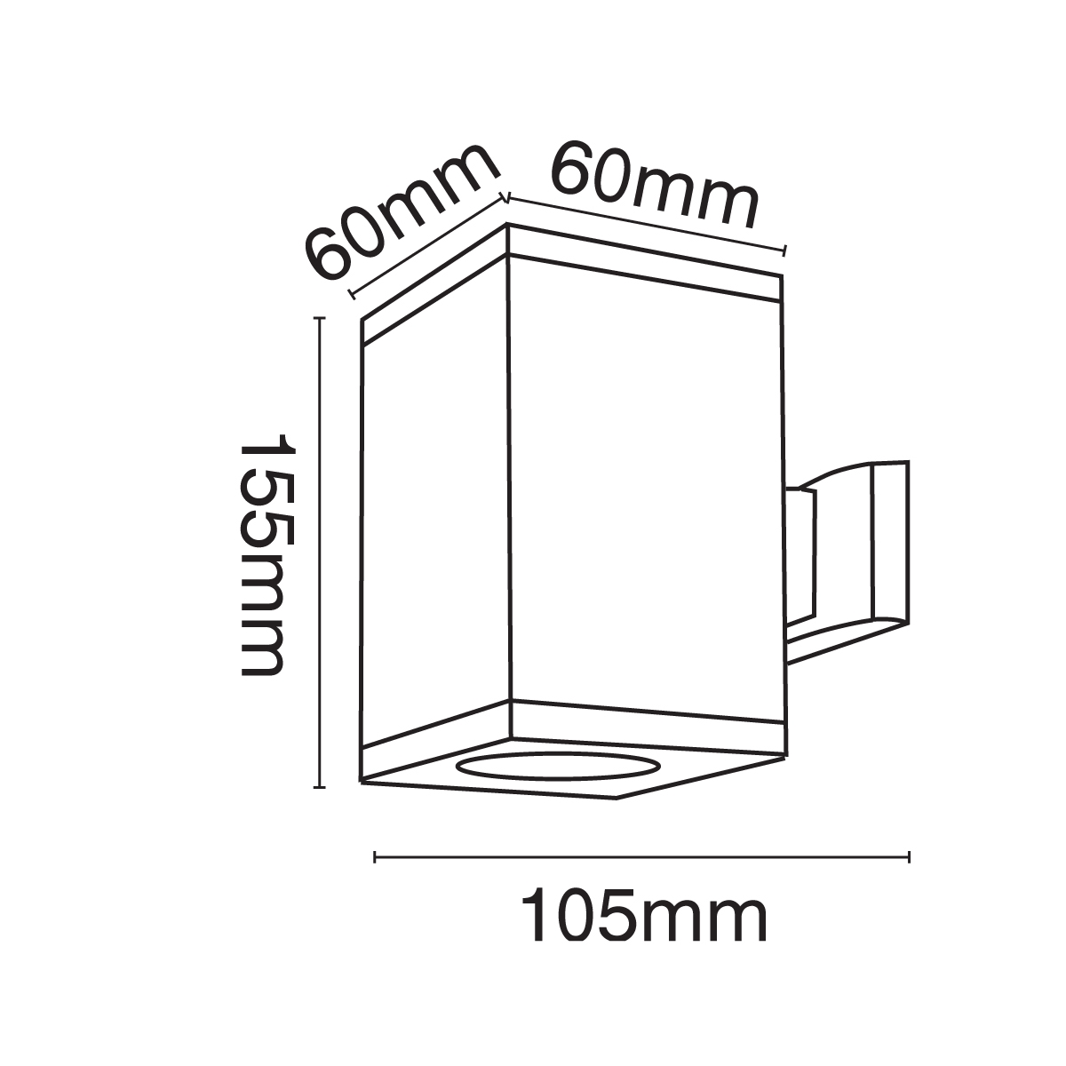 Proton Power & Light - Απλικα Αλ.Τετραγ Επιτ. Μαυρο Gu10 Max 2X35W Ip54 ...