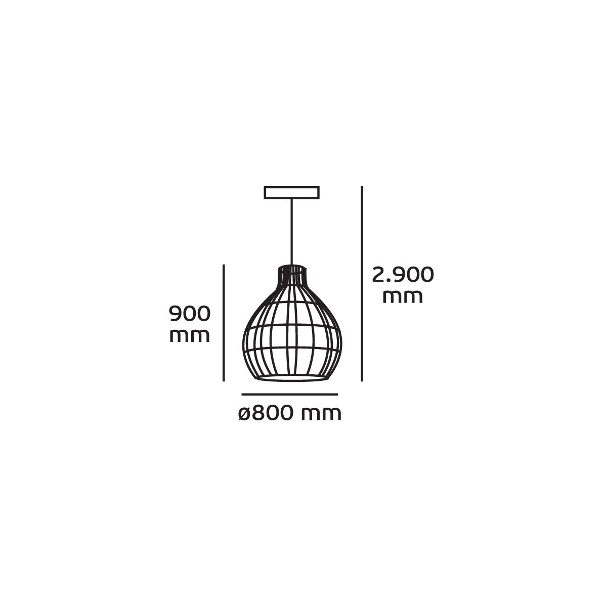 Proton Power & Light - Κρεμαστο Φωτιστικο Rattan 80X90 Vk/03146/Pe/80 ...