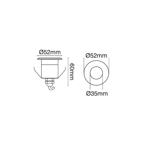 Proton Power & Light - Φωτιστικο Χωνευτο Led 3W Rgb 60D Φ52 Ip68 Vk ...