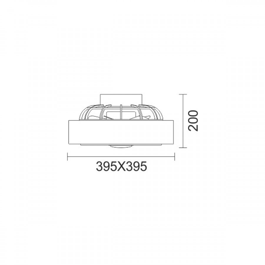 Proton Power & Light - Ανεμιστήρας Οροφής LED 36W Τετράγωνος Spotlight 3244